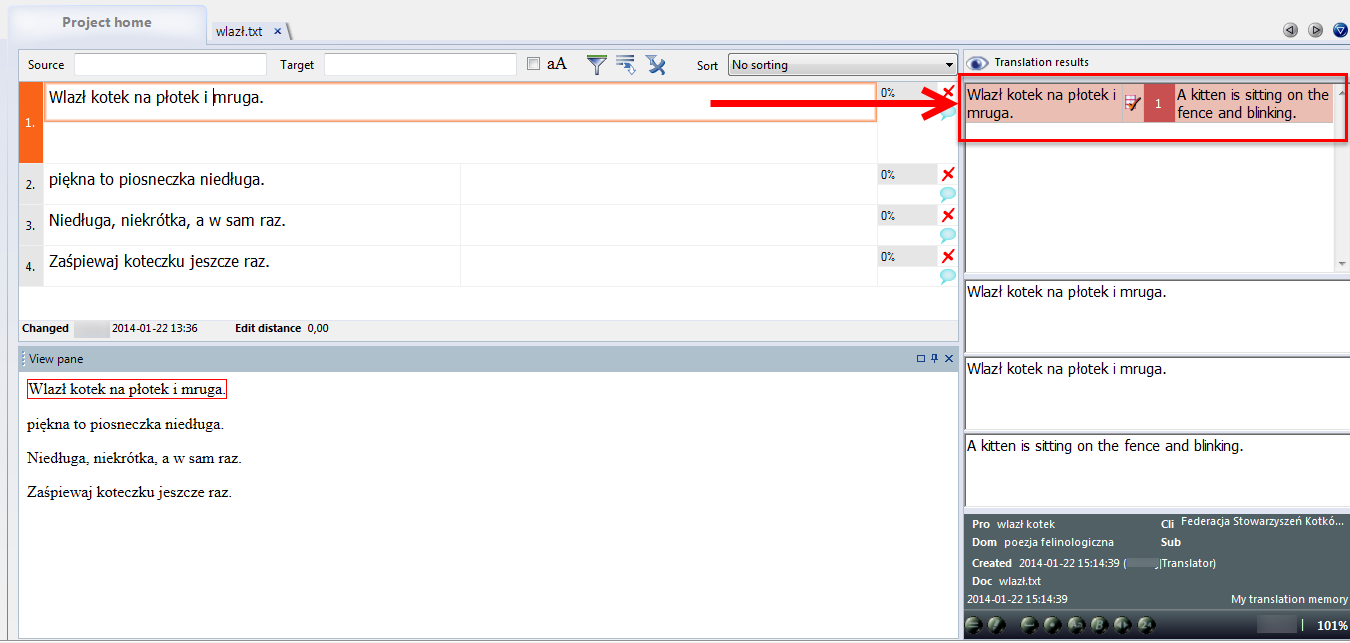 Prezentacja programu MemoQ Translator Pro